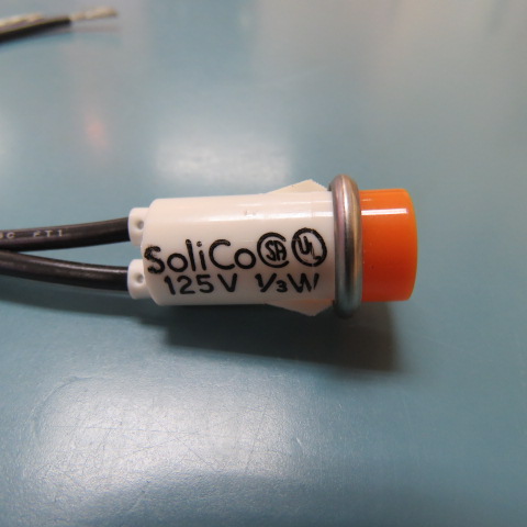 SOLICO 2950-1-11-38120 Qty of 4 per Lot 125V ORANGE INDICATOR LIGHTS 1 ...